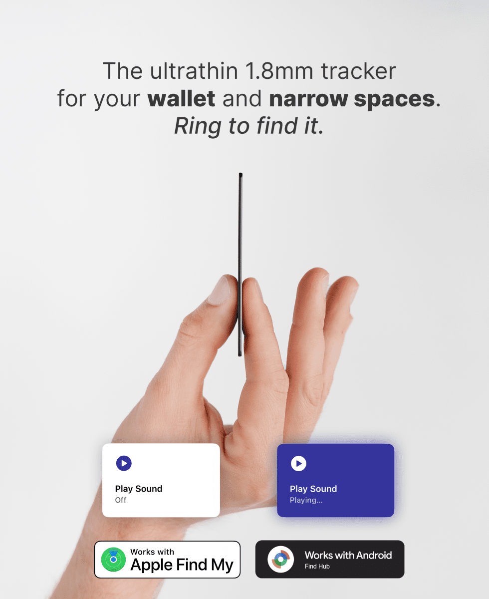 Wallet Tracker Card 1.8mm Apple & Google Find My - Rhinokey Smartcard ...